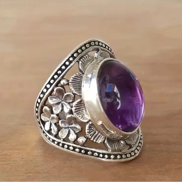 Boutique | Jewelry | New Beautiful Amethyst Crystal 925 Stamped Vintage ...